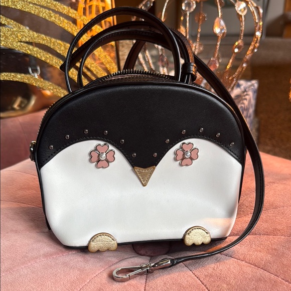 kate spade | Bags | Kate Spade Novelty Penguin Black And White ...